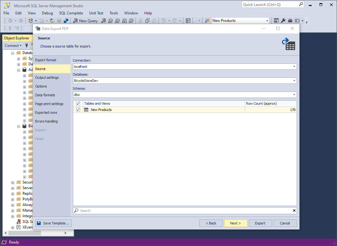 How To Export SQL Server Data To PDF