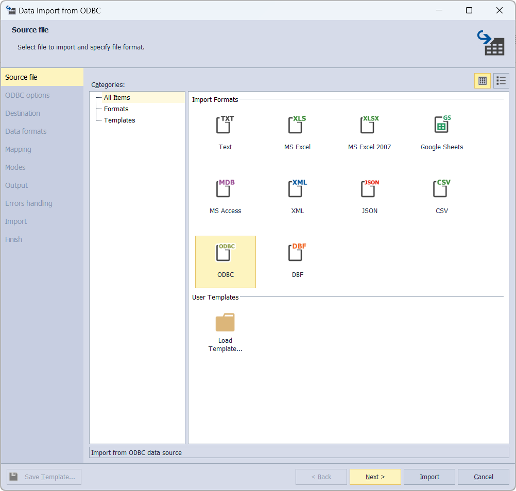 How To Import Data From ODBC To SQL Server