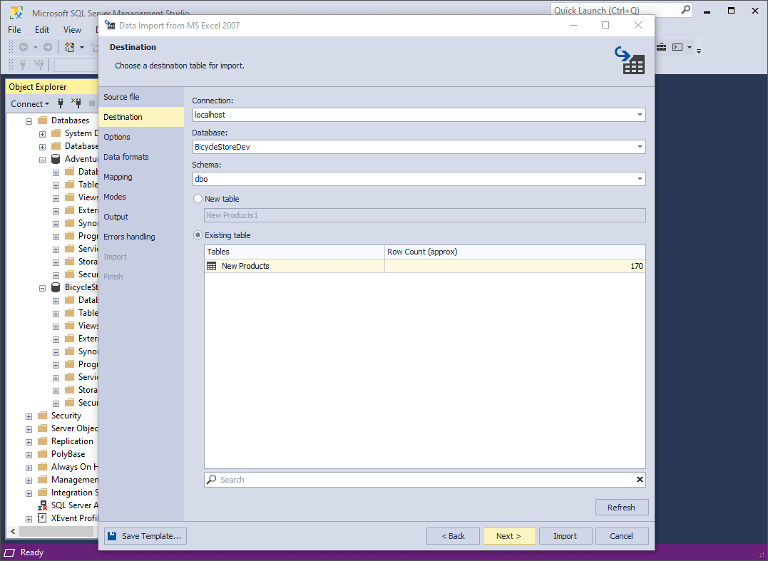 How To Import Data From Microsoft Excel 2007 To SQL Server