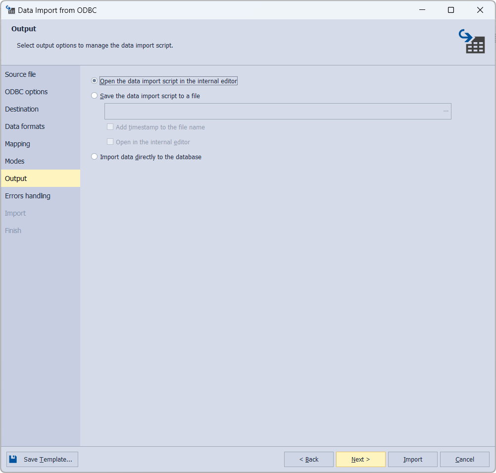 How To Import Data From ODBC To SQL Server