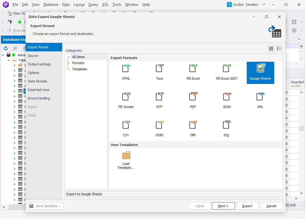 How To Export SQL Server Data To Google Sheets