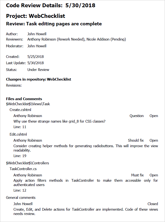 Reports Overview
