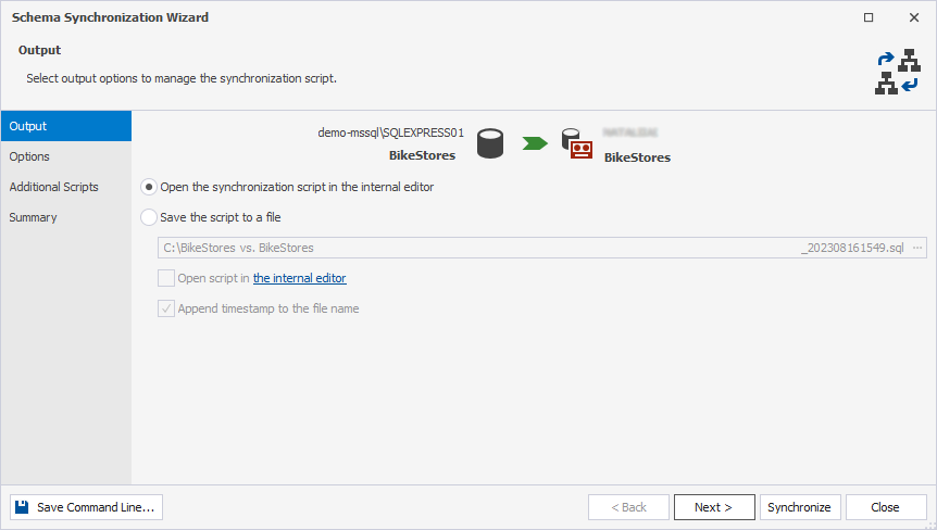 Select synchronization output