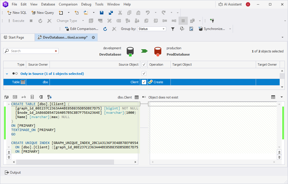 Operations with SQL Server graph databases