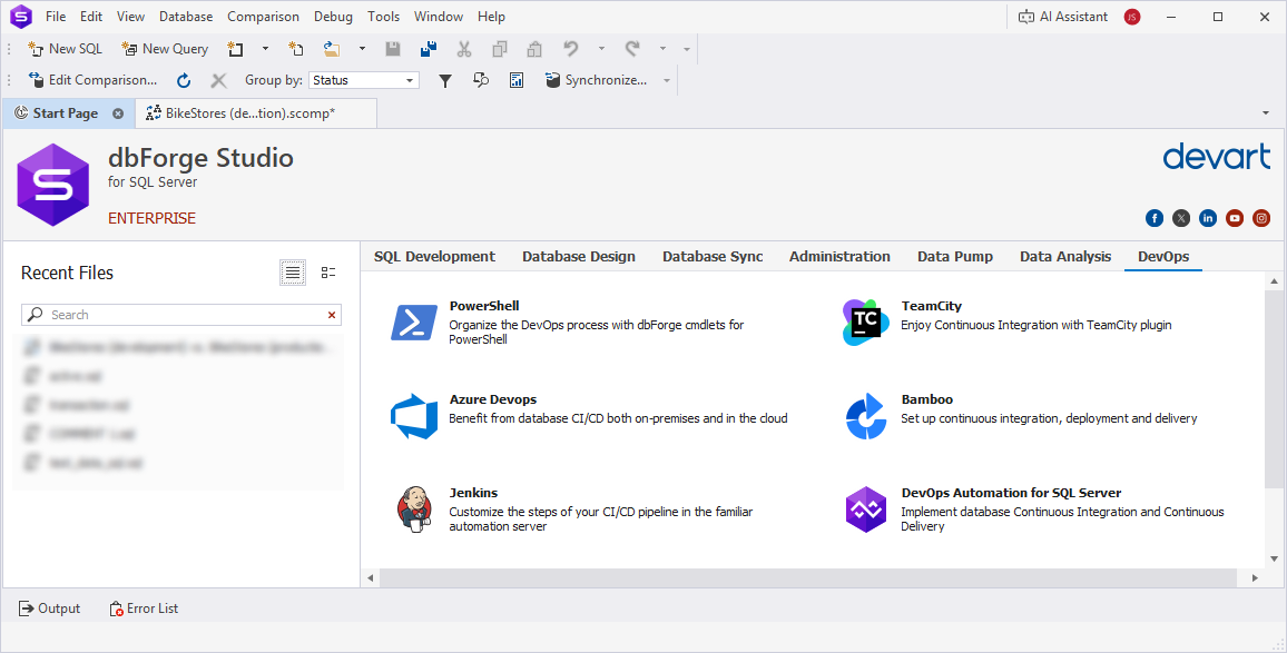 Integrate Schema Compare into DevOps