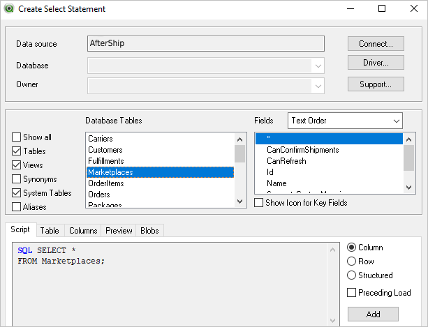 Connecting QlikView to AfterShip via ODBC Driver