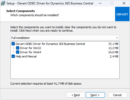Installing on Windows - ODBC Driver for Dynamics 365 Business Central