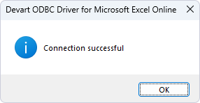 Configuring ODBC Driver for Microsoft Excel Online