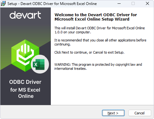 Installing on Windows - ODBC Driver for Microsoft Excel Online