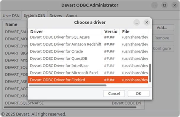 Create a DSN on Linux (DEB)