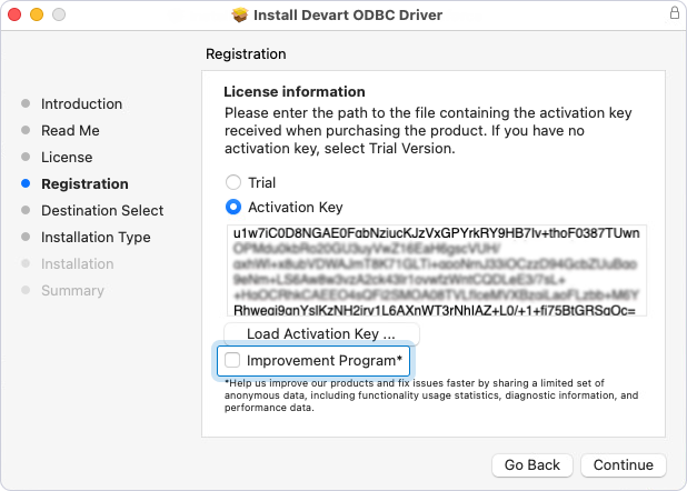 Enable or Disable Usage Statistics on macOS - ODBC Driver for PostgreSQL