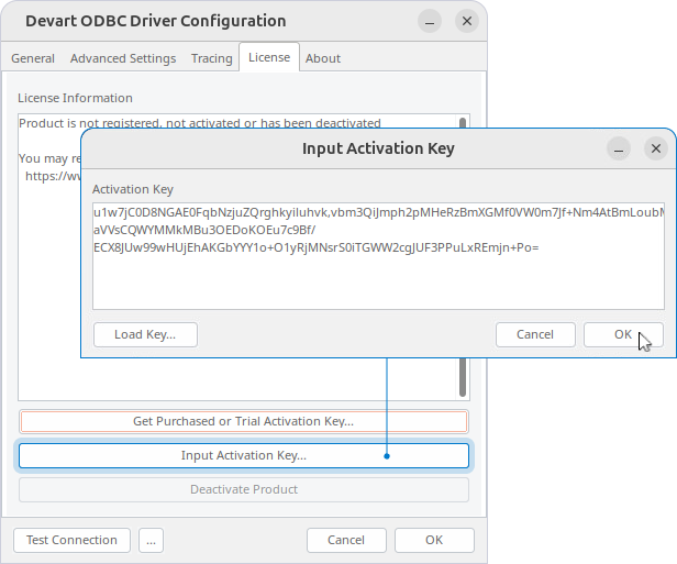 Activating Using Devart ODBC Administrator on Linux - ODBC Driver for ...