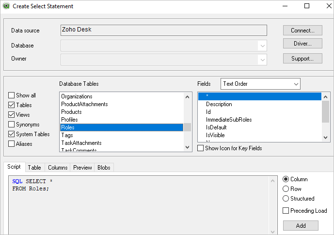 Connecting QlikView to Zoho Billing via ODBC Driver