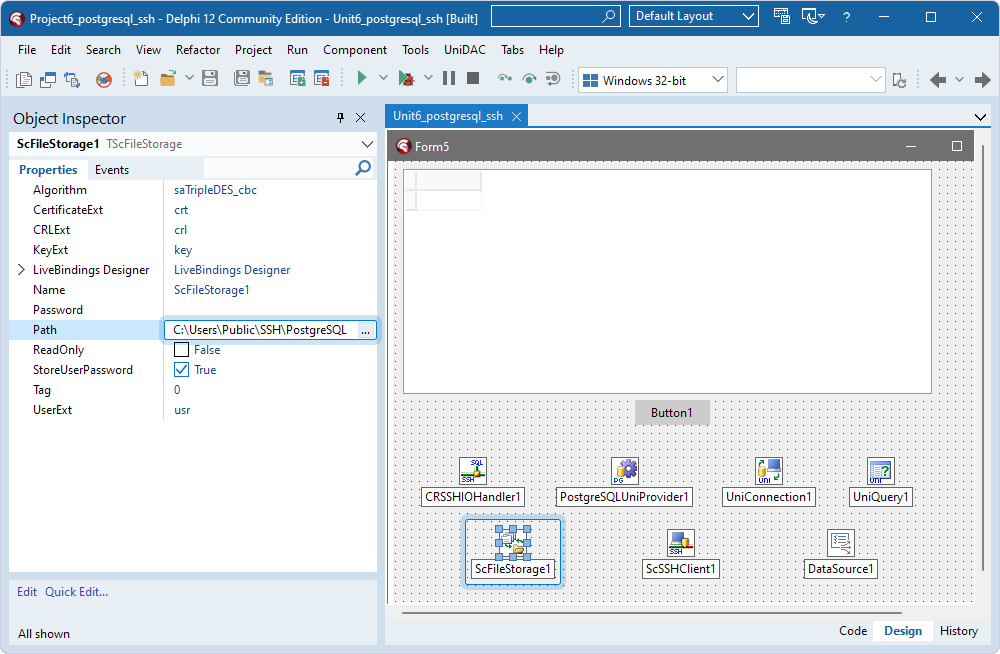 Connecting to PostgreSQL Through SSH in Delphi
