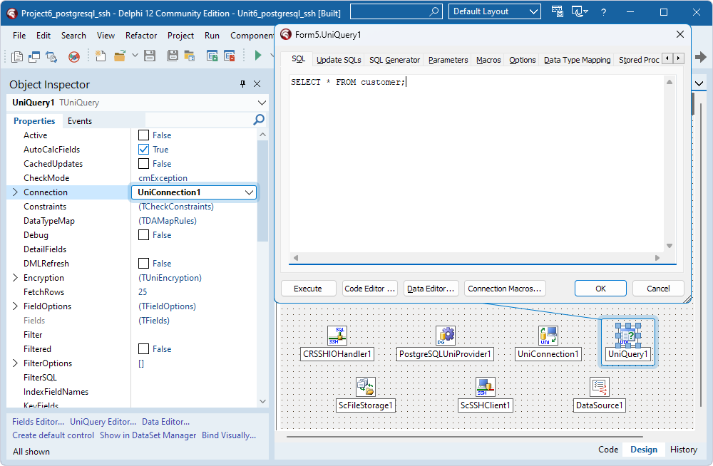 Connecting to PostgreSQL Through SSH in Delphi